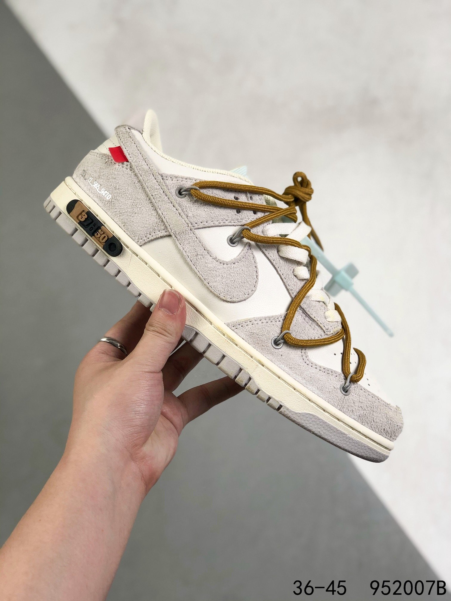 Nike Dunk Low Off-White Lot 34 Sail/Neutral Grey-Light Ginger For Men ...