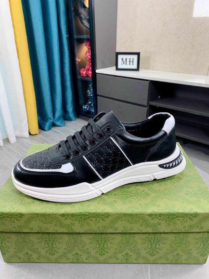 Gucci Men's GG Embossed Sneaker Chucky With Stripes Black For Men - CENBAGS